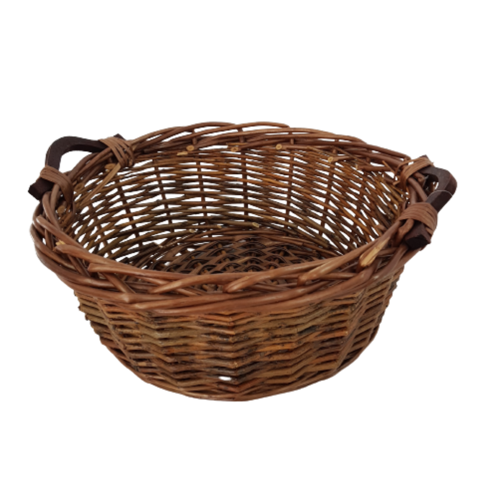 CESTO REDONDO EM VIME NATURAL